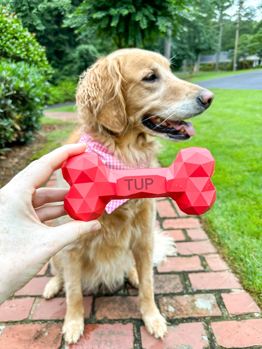 Durable TUP Dog Bone - Red – Tails Up, Pup